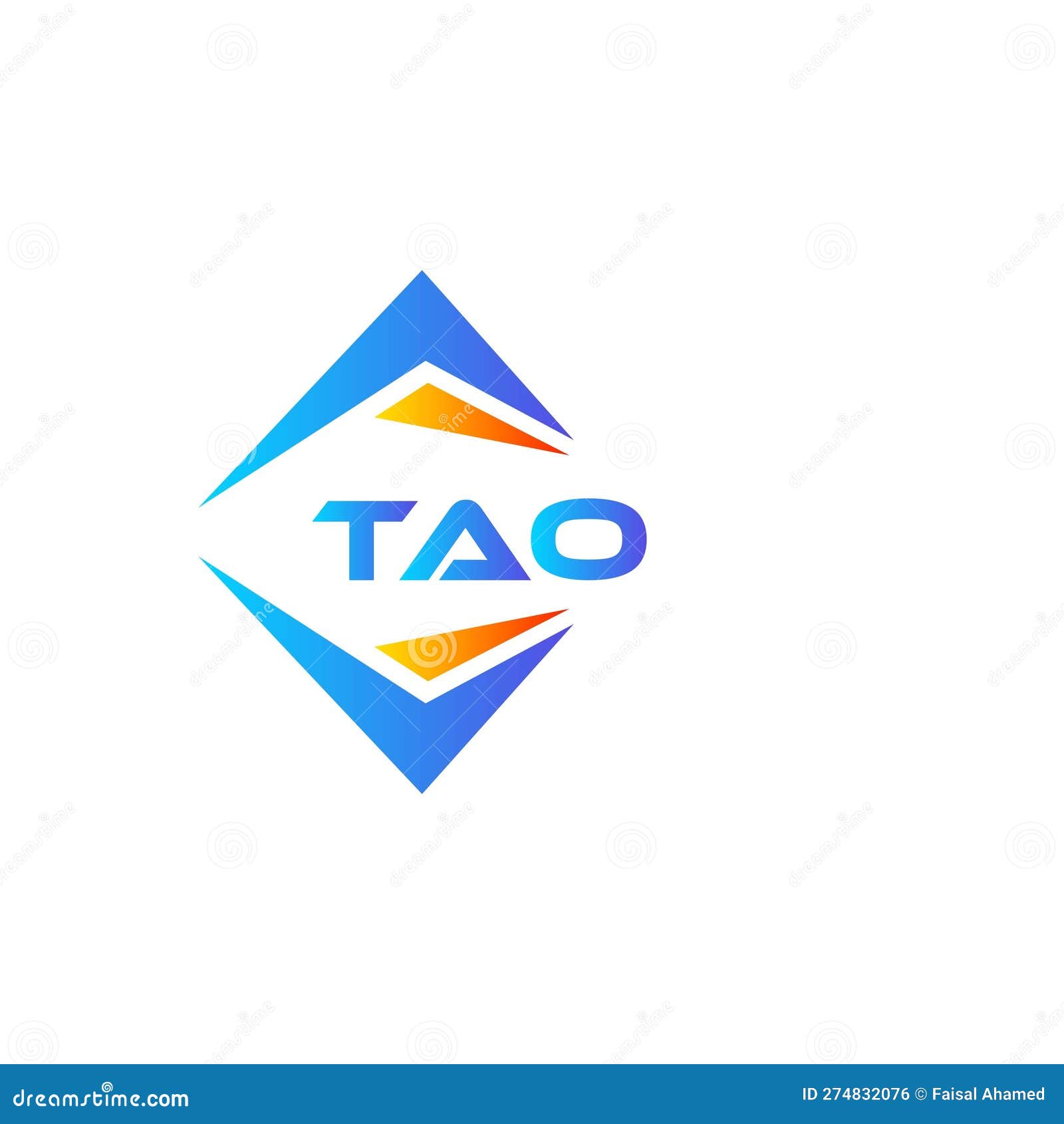 TAO Abstract Technology Logo Design on White Background. TAO Creative ...