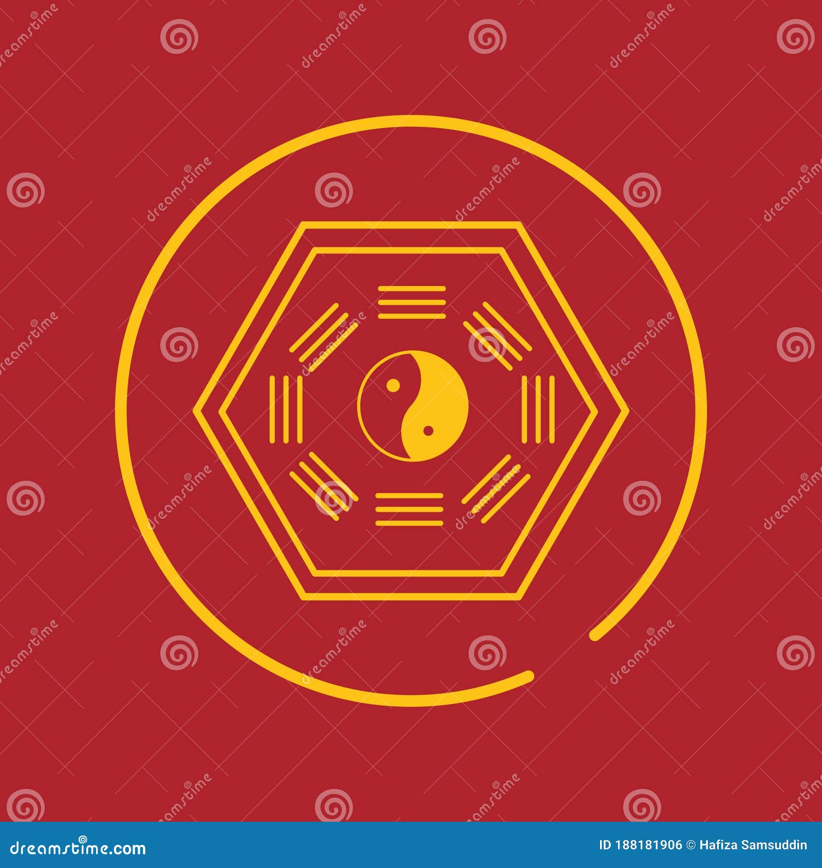 Tao Compass. Vector Illustration Decorative Design Stock Vector ...