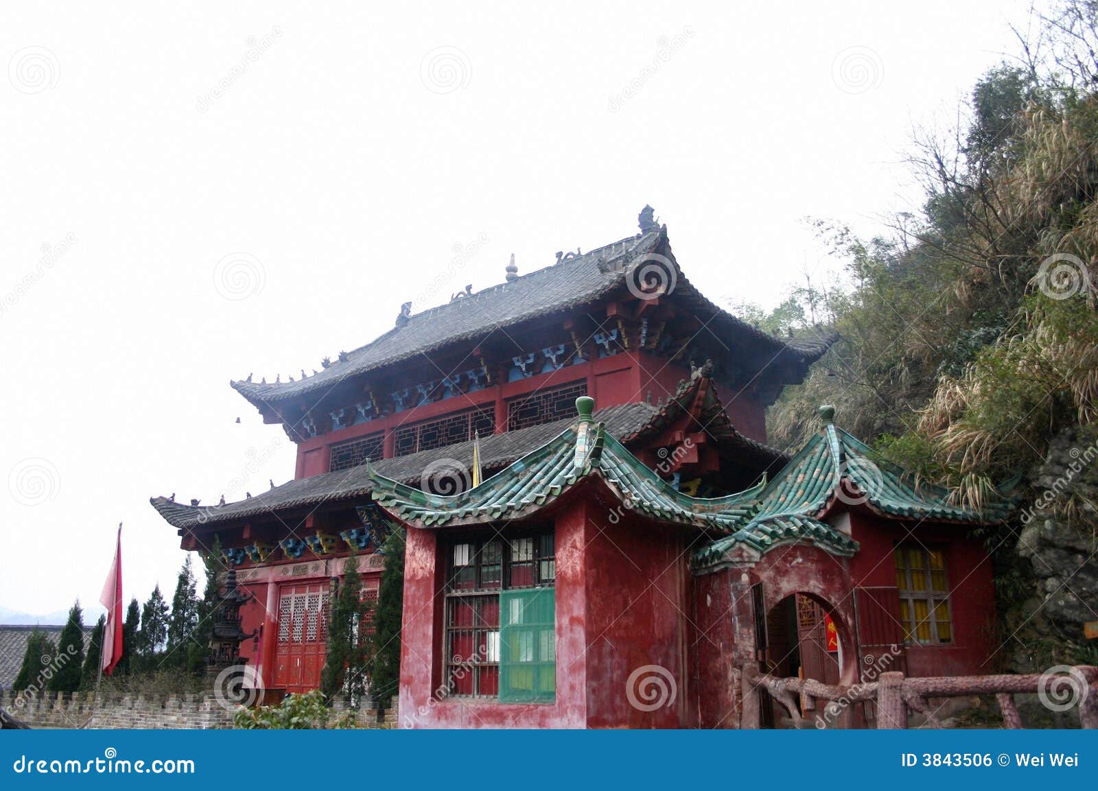 Taoism temple stock photo. Image of religion, smog, building - 3843506