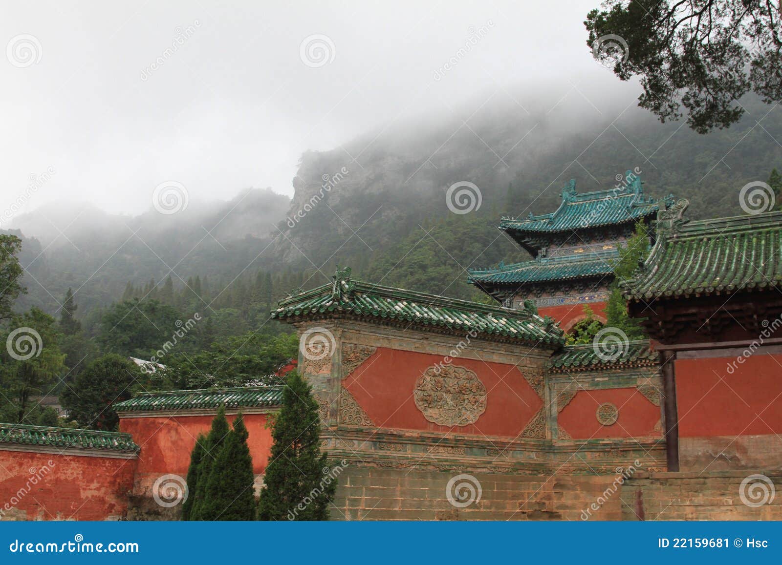 Taoist Buildings in china stock image. Image of antique - 22159681