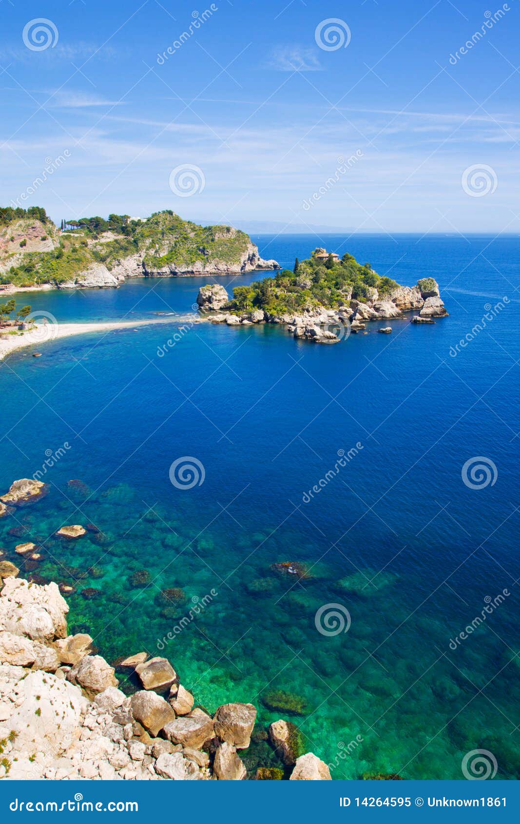 Taormina Beach stock image. Image of ocean, stone, giardini - 14264595