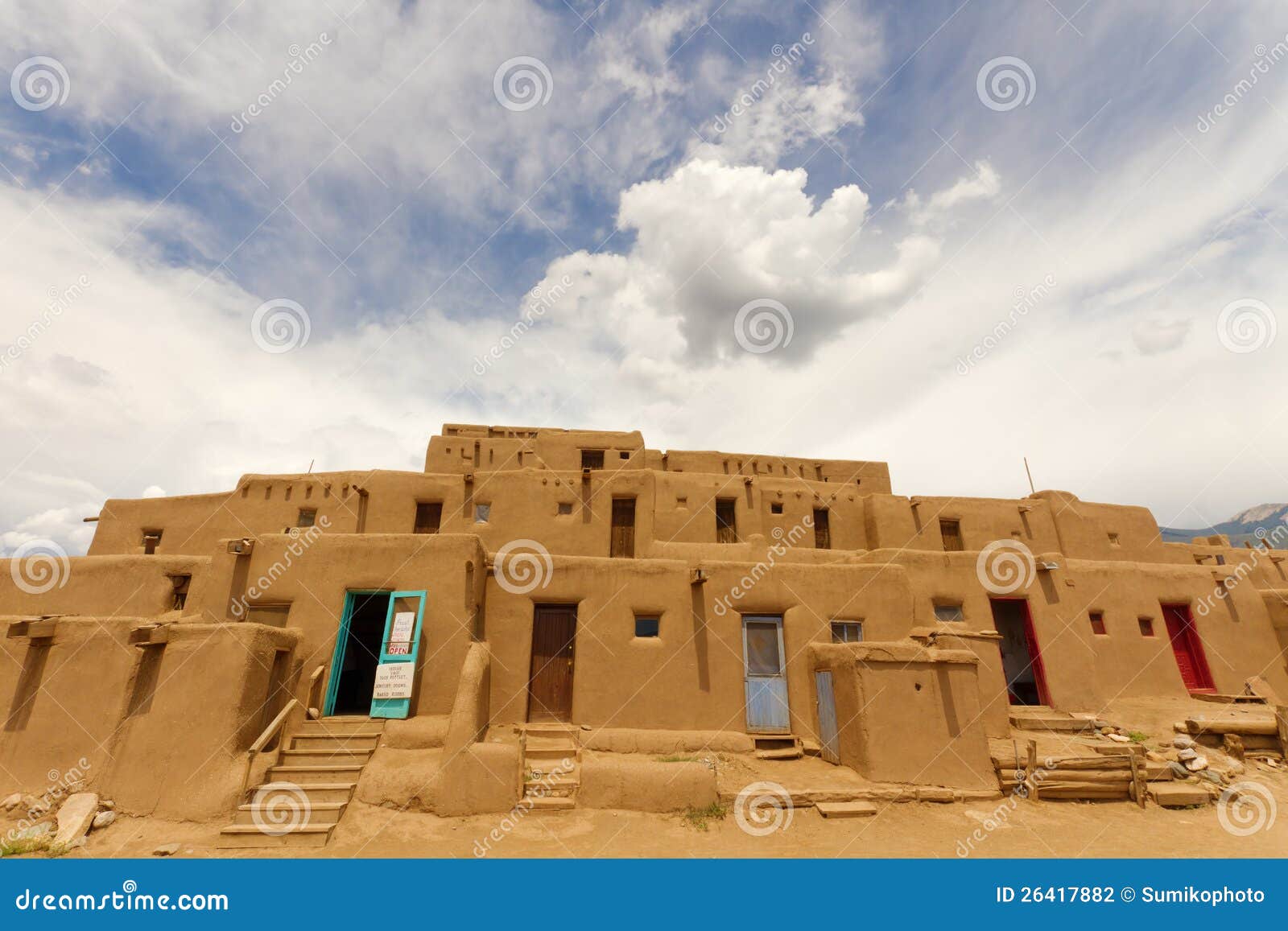 Taos Pueblo stock photo. Image of history, structure - 26417882