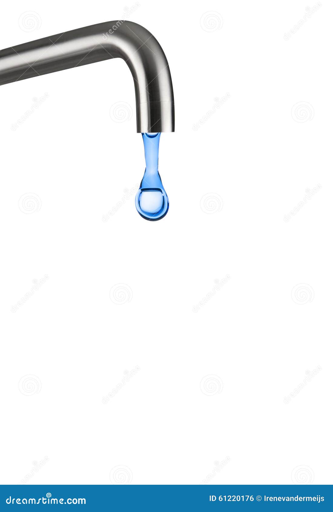 Tap with Big Blue Water Drop Stock Photo - Image of drops, clear: 61220176