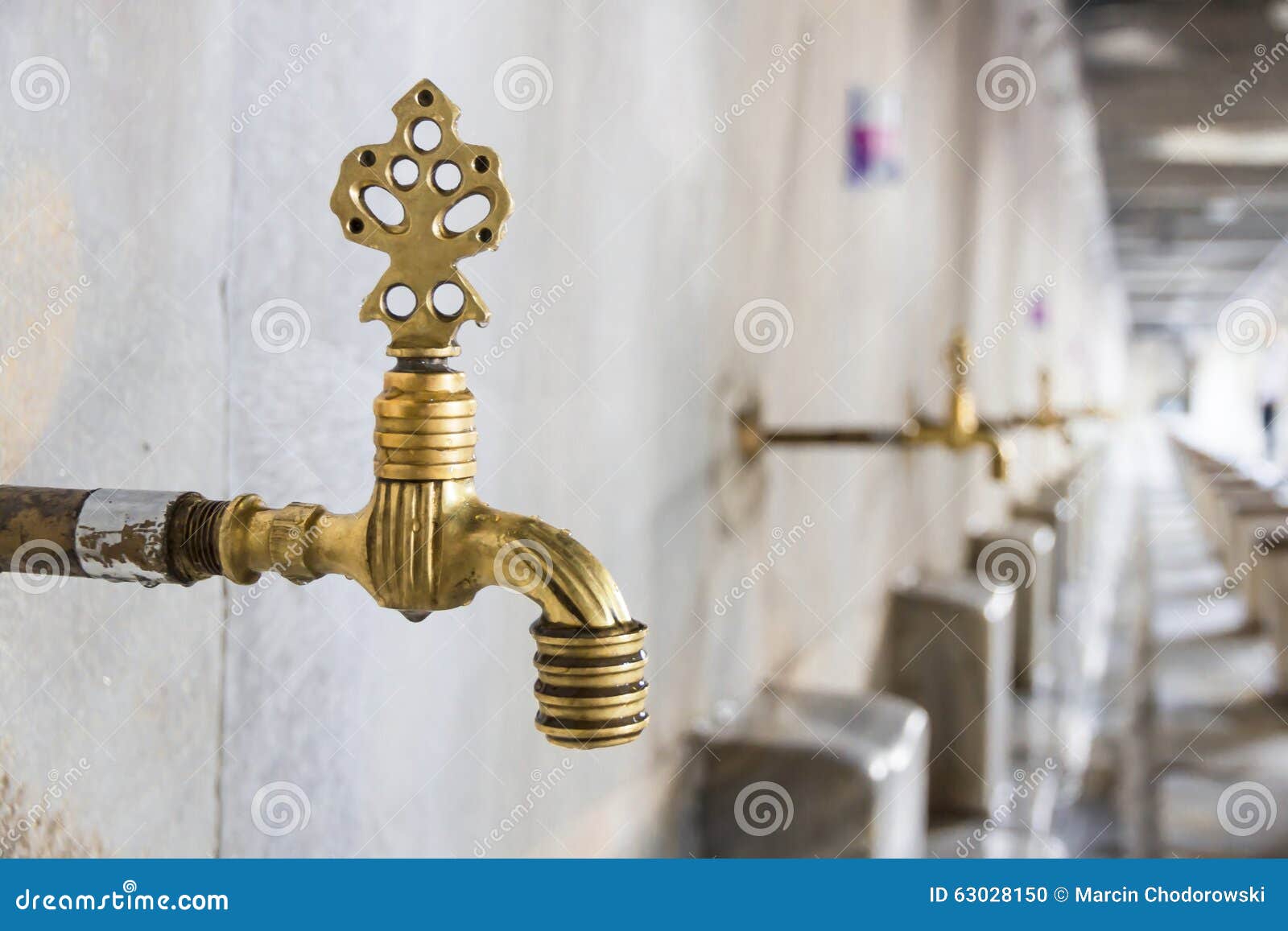 Tap in Blue Mosque for Ritual Ablution . Stock Photo - Image of buiding ...