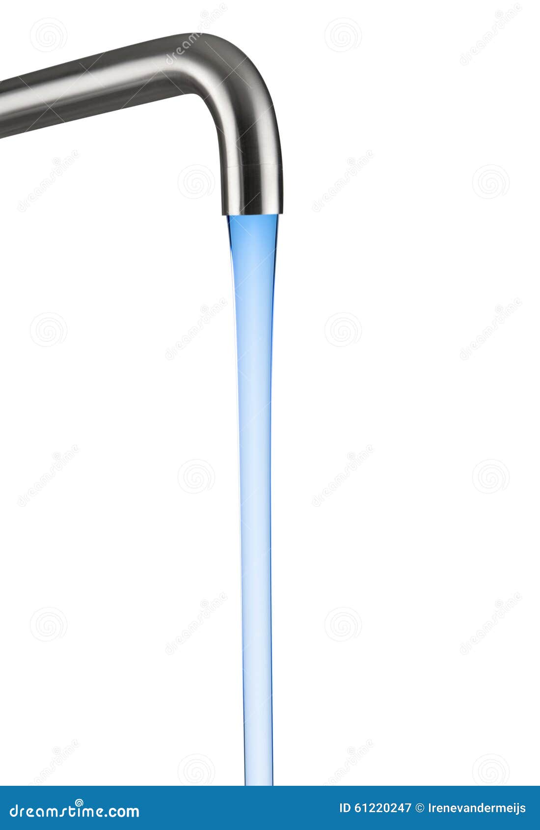 Tap with blue water jet stock image. Image of little - 61220247