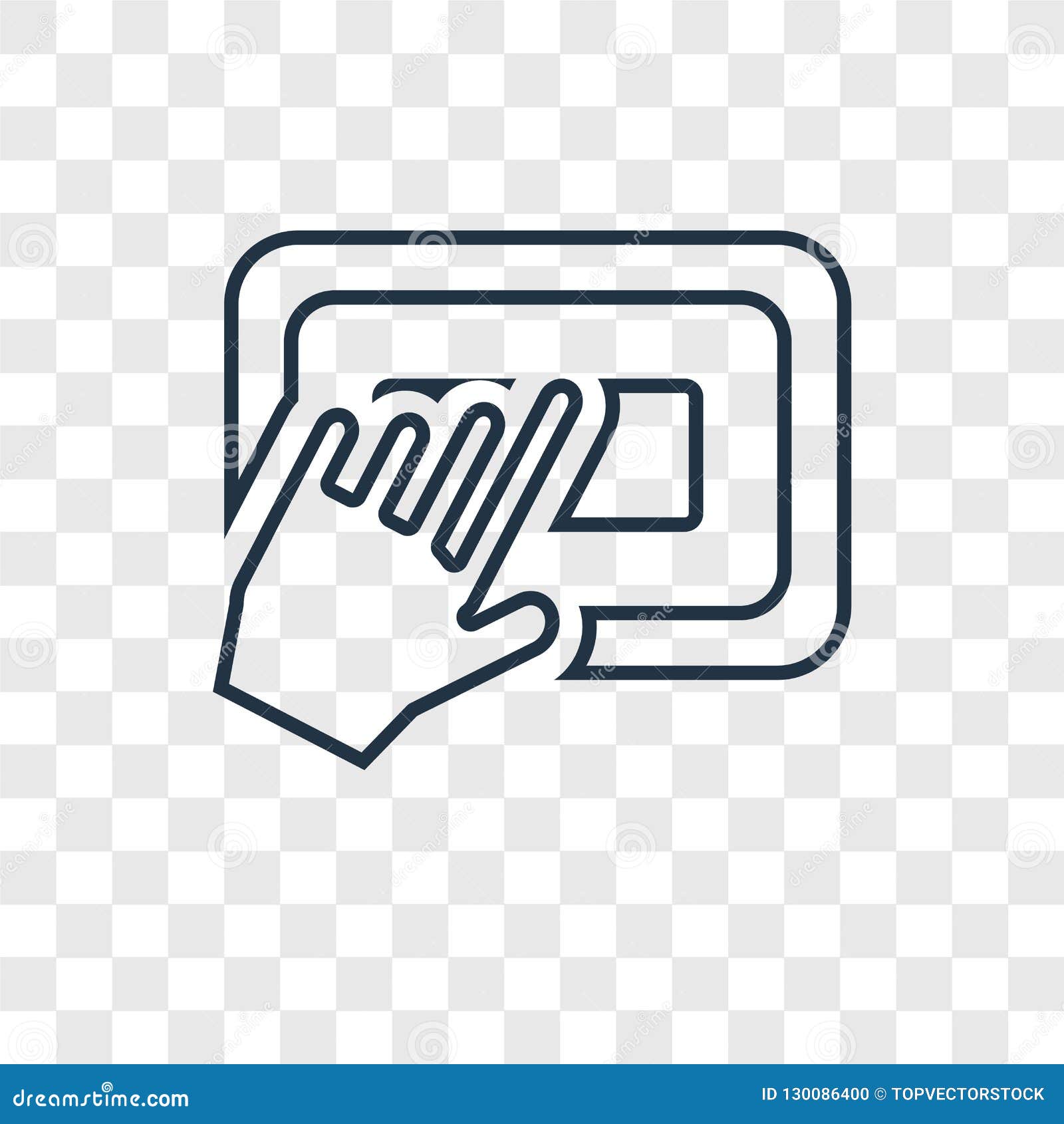 Tap Concept Vector Linear Icon Isolated on Transparent Background, Tap ...