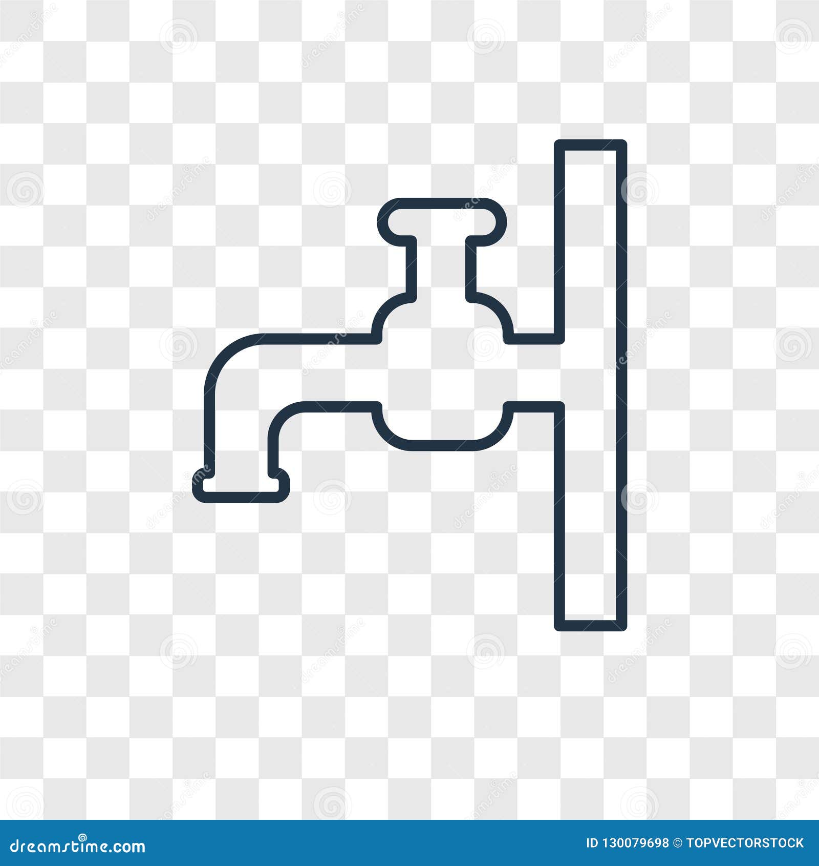 Tap Concept Vector Linear Icon Isolated on Transparent Background, Tap ...