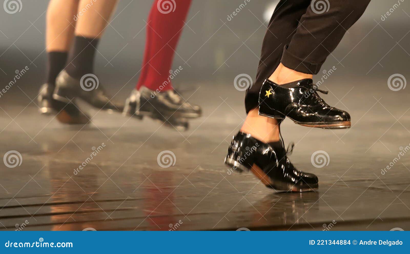 Tap dancers on the stage stock photo. Image of stage - 221344884