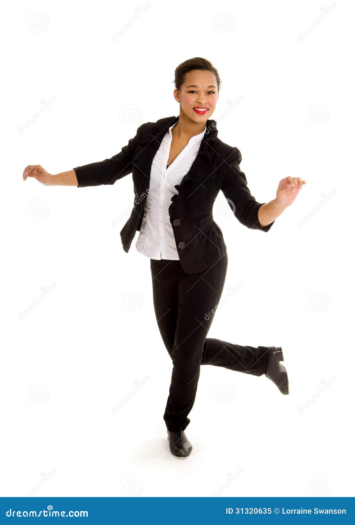 Tap Dancing Girl in Action stock image. Image of smiling - 31320635