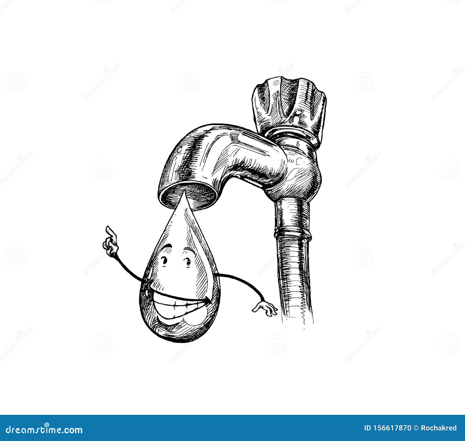 Tap Drop, Save Water Save Life Stock Vector - Illustration of faucet ...
