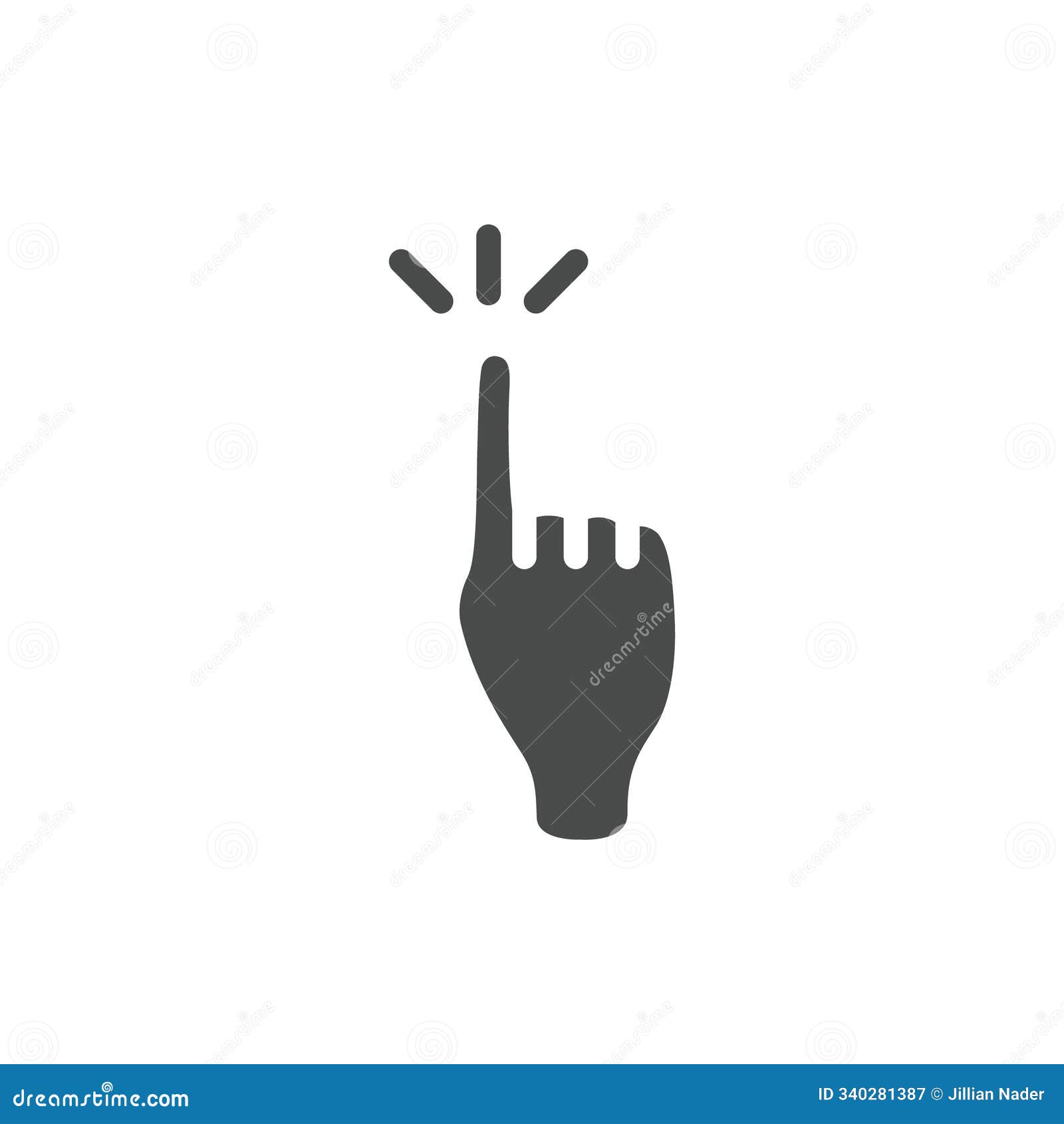 Tap Finger Icon Simple Vector Symbol Stock Vector - Illustration of ...