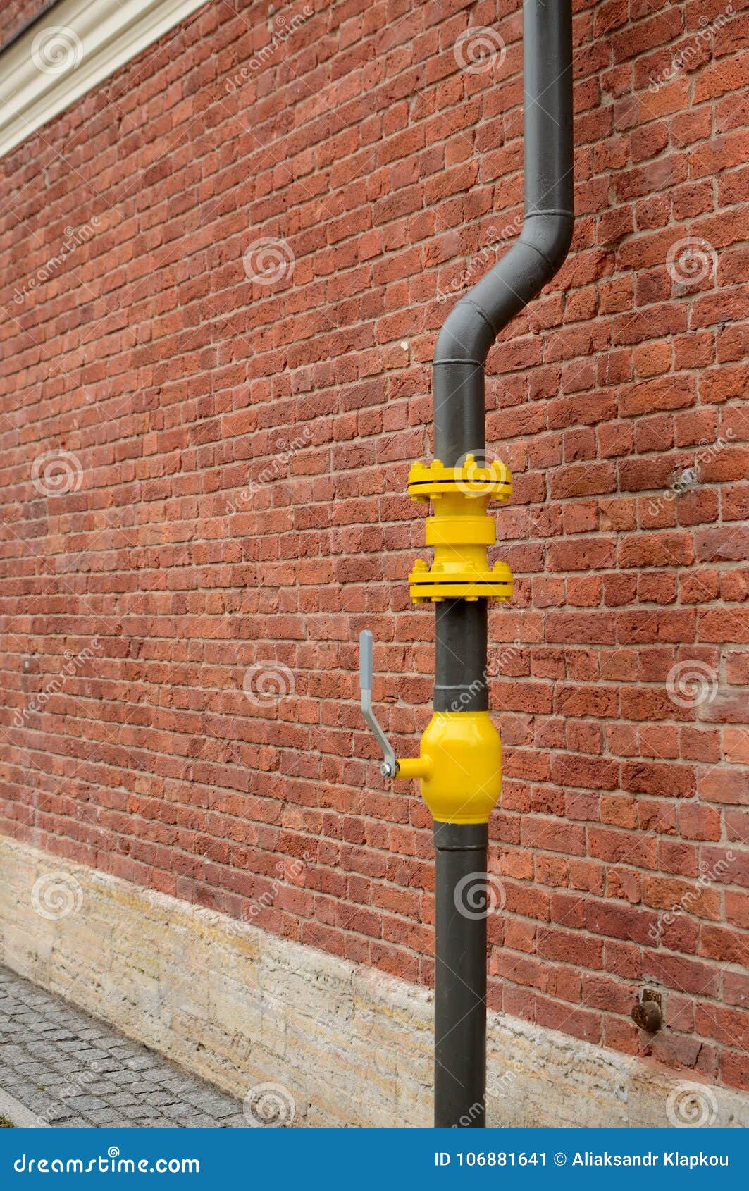 The tap on the gas pipe. stock image. Image of pressure - 106881641