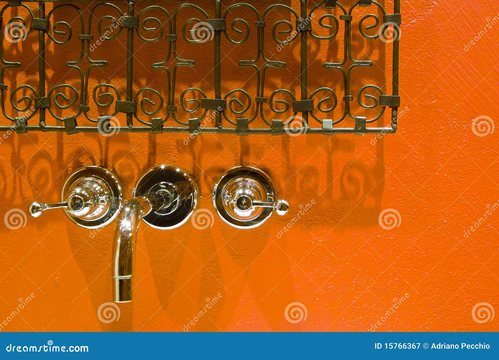Tap And Grates On Orange Background Royalty-Free Stock Photography ...
