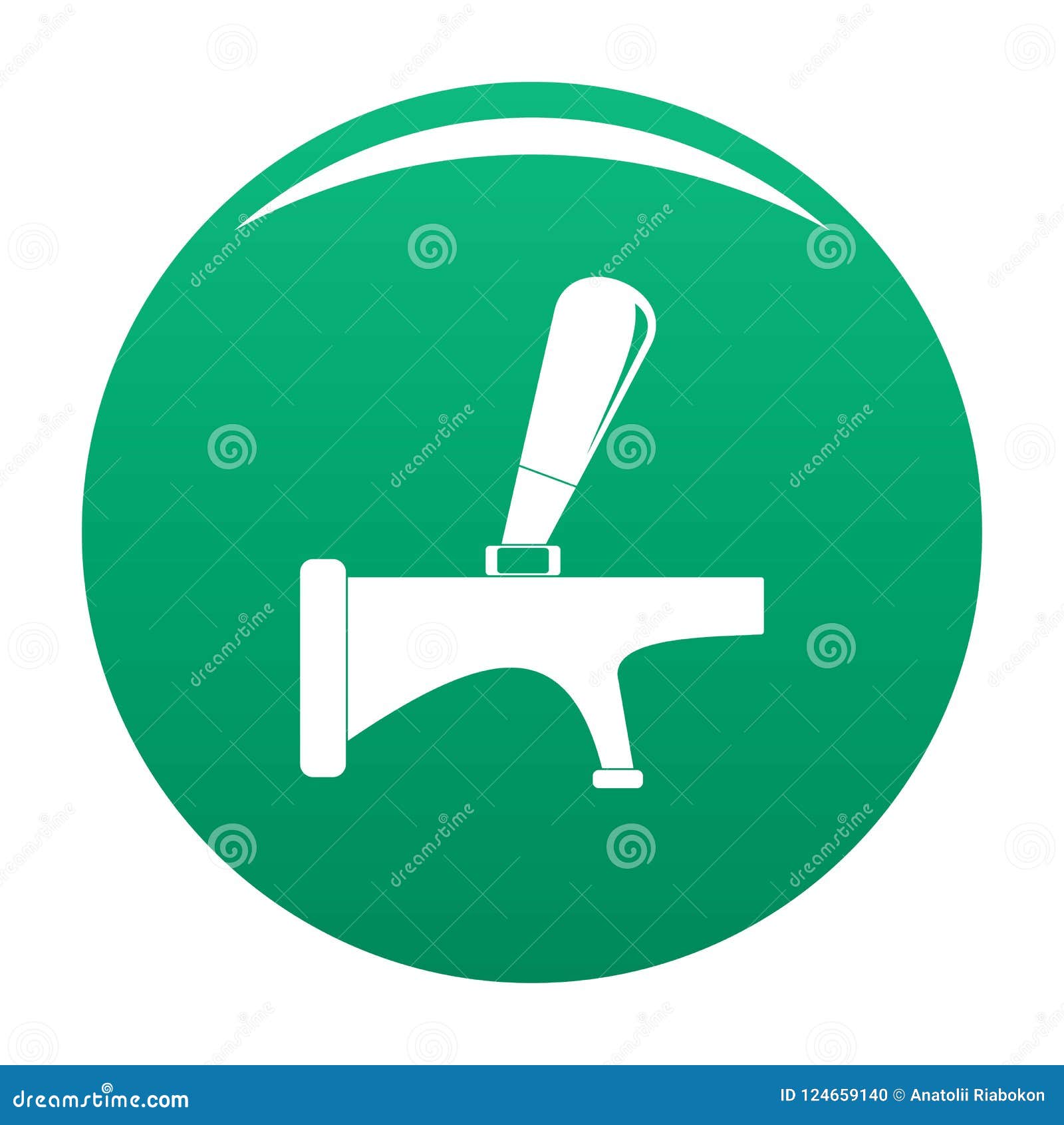 Tap icon vector green stock vector. Illustration of logo - 124659140