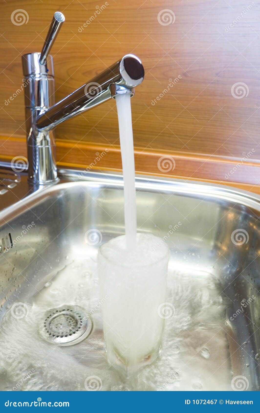 Tap in kitchen stock image. Image of housework, modern - 1072467