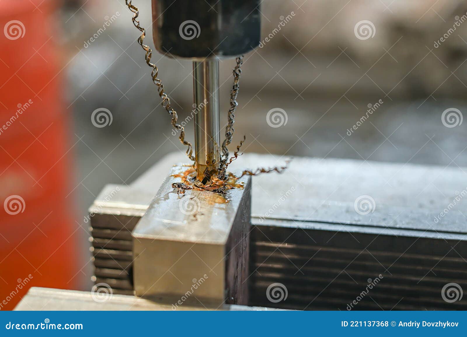 A Tap on a Machine for Tapping a Hole in a Part Stock Photo - Image of ...