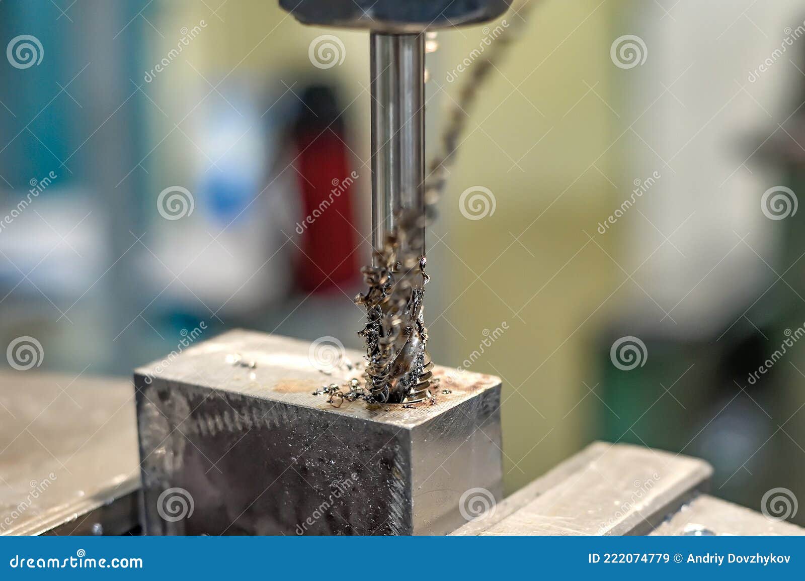 A Tap on a Machine for Tapping a Hole in a Part Stock Image - Image of ...