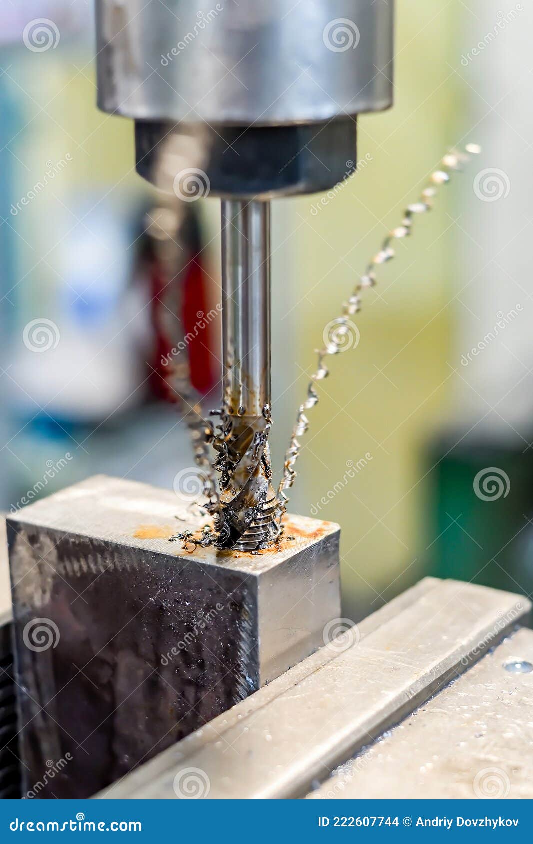A Tap on a Machine for Tapping a Hole in a Part Stock Photo - Image of ...