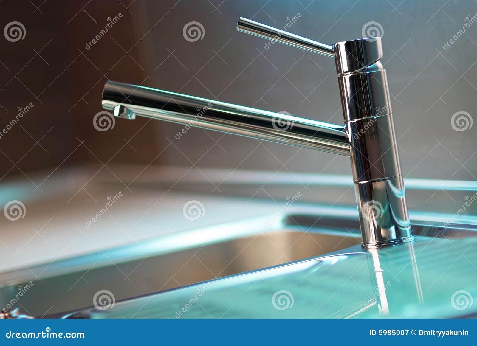 Tap in modern kitchen stock image. Image of rich, drink - 5985907