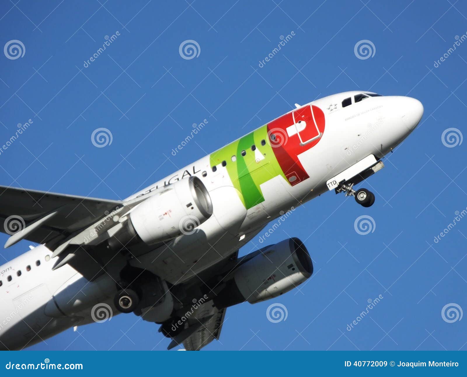 TAP Plane editorial stock image. Image of undercarriage - 40772009