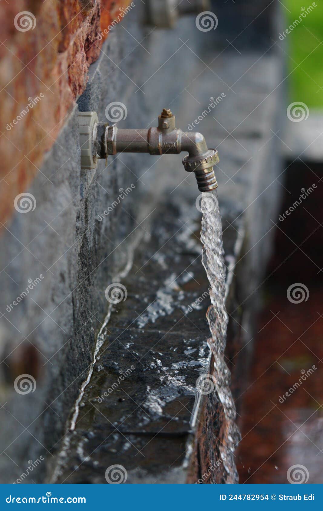 Tap running water stock photo. Image of running, outdoor - 244782954