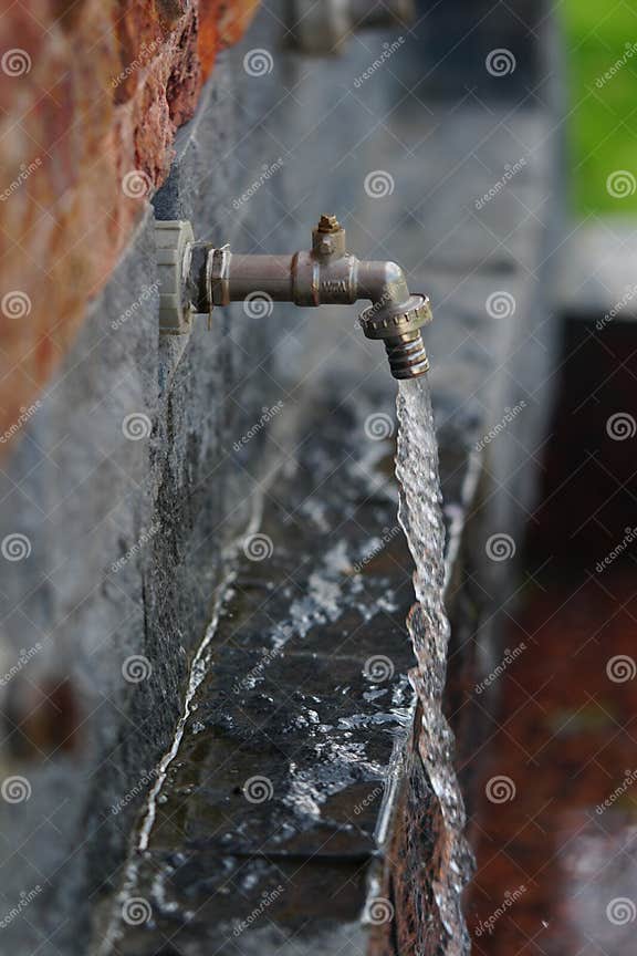 Tap running water stock photo. Image of running, outdoor - 244782954