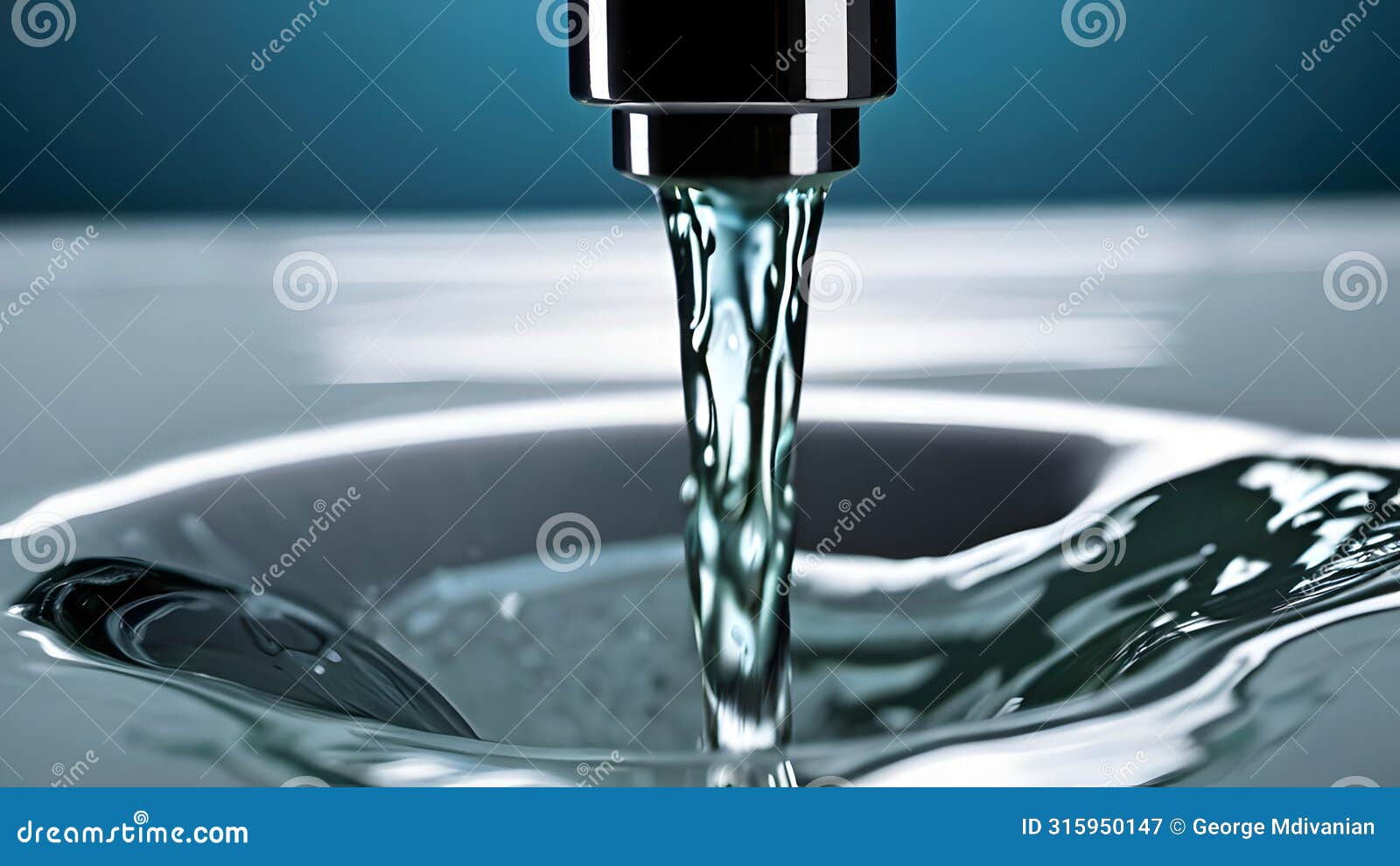 Tap with the running water stock illustration. Illustration of domestic ...