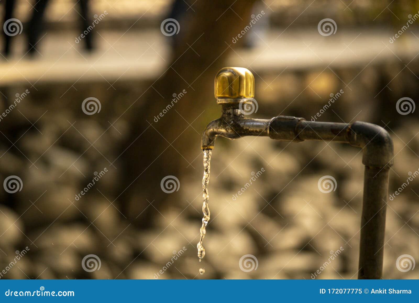 Tap with Running Water Still Photograph Stock Image - Image of cold ...