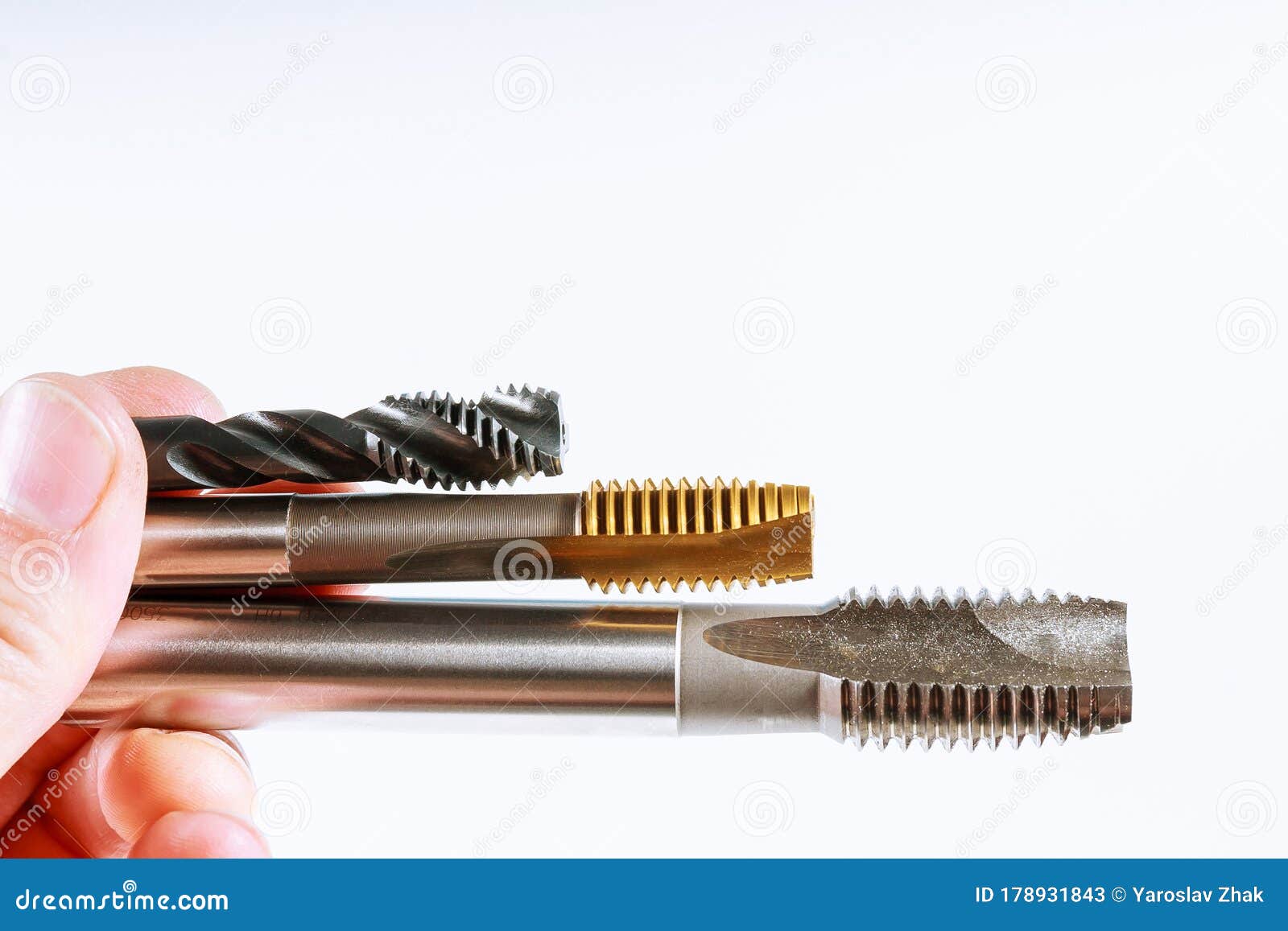 Tap for Threading in Metal on White Background. Tool for Metal ...
