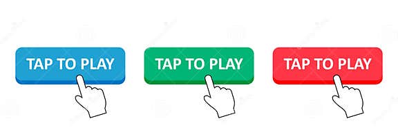 Tap To Play. Set Different Buttons. Finger Pushing. Pointer Icon ...