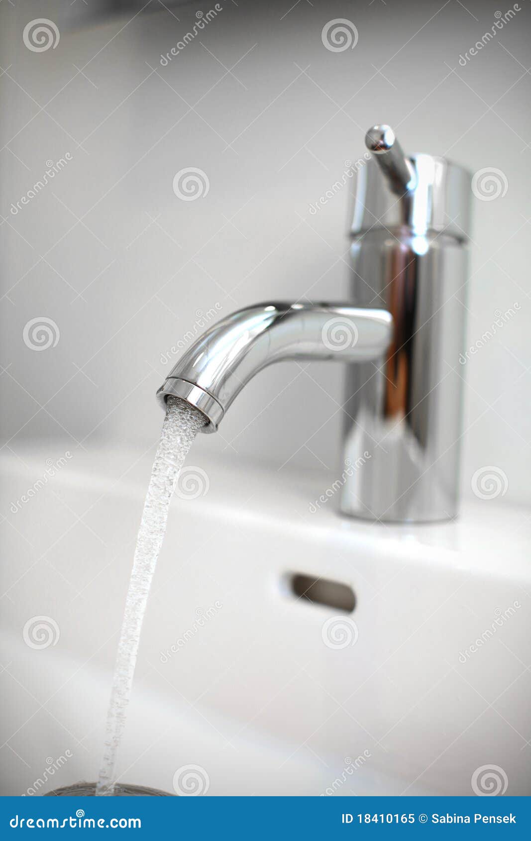 Tap Valve Faucet with Running Water Stock Image - Image of fitting ...
