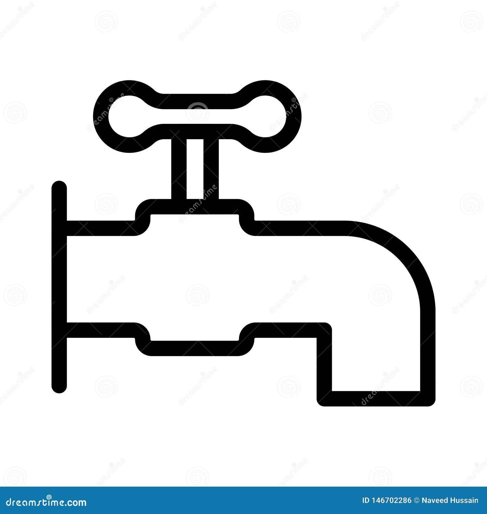 Tap thin line vector icon stock vector. Illustration of liquid - 146702286