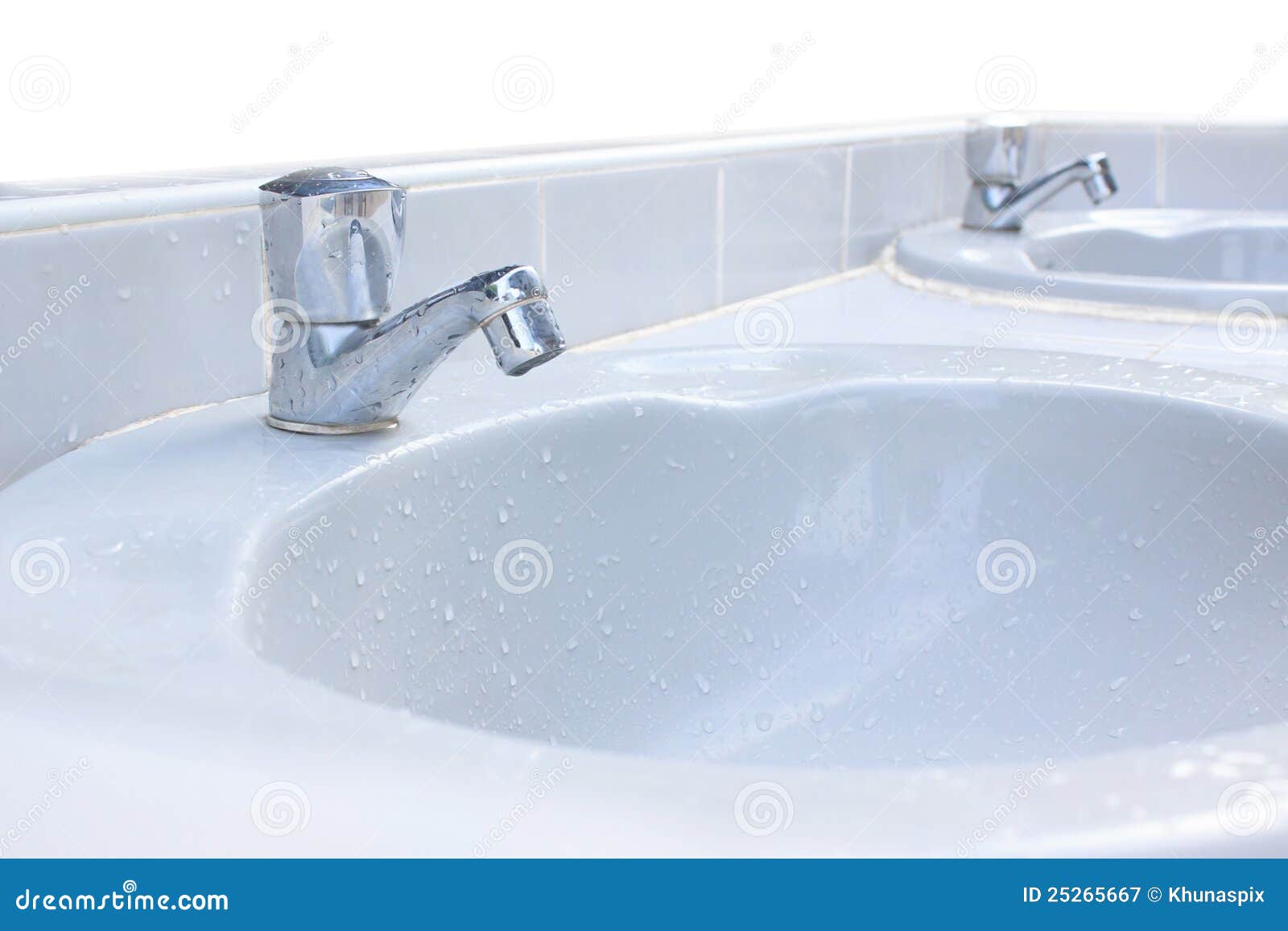 Tap and Washing Sink Wet Water Stock Image - Image of beige, bright ...
