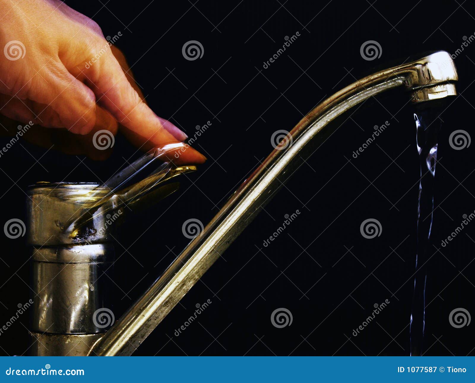 Tap water stock image. Image of opening, water, houseware - 1077587