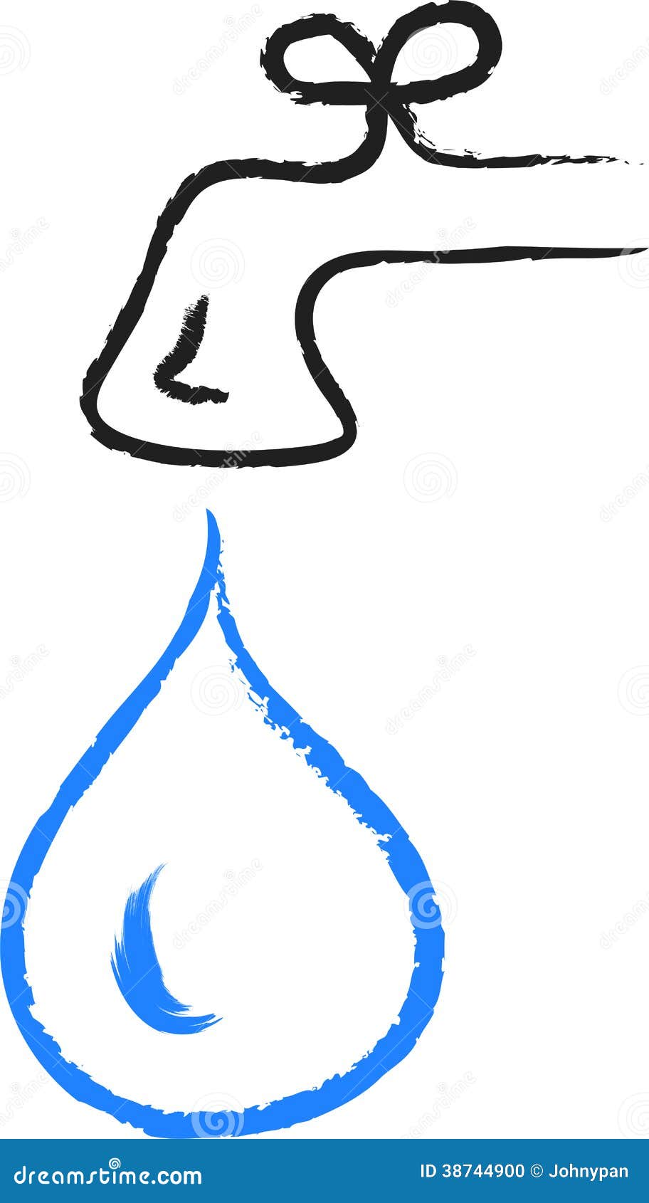 Tap water drop stock illustration. Illustration of ancient - 38744900
