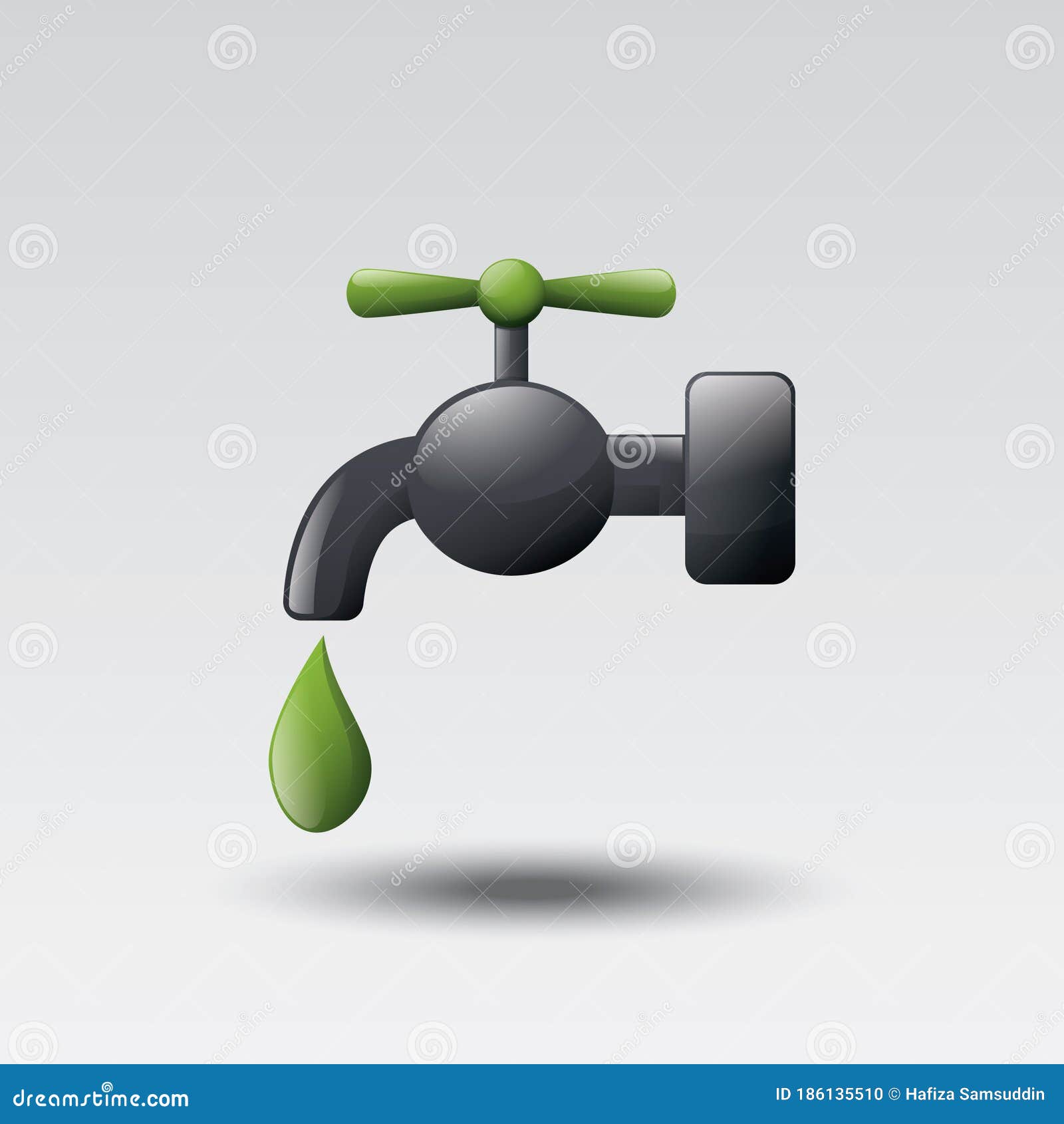Tap with Water Drop. Vector Illustration Decorative Design Stock ...