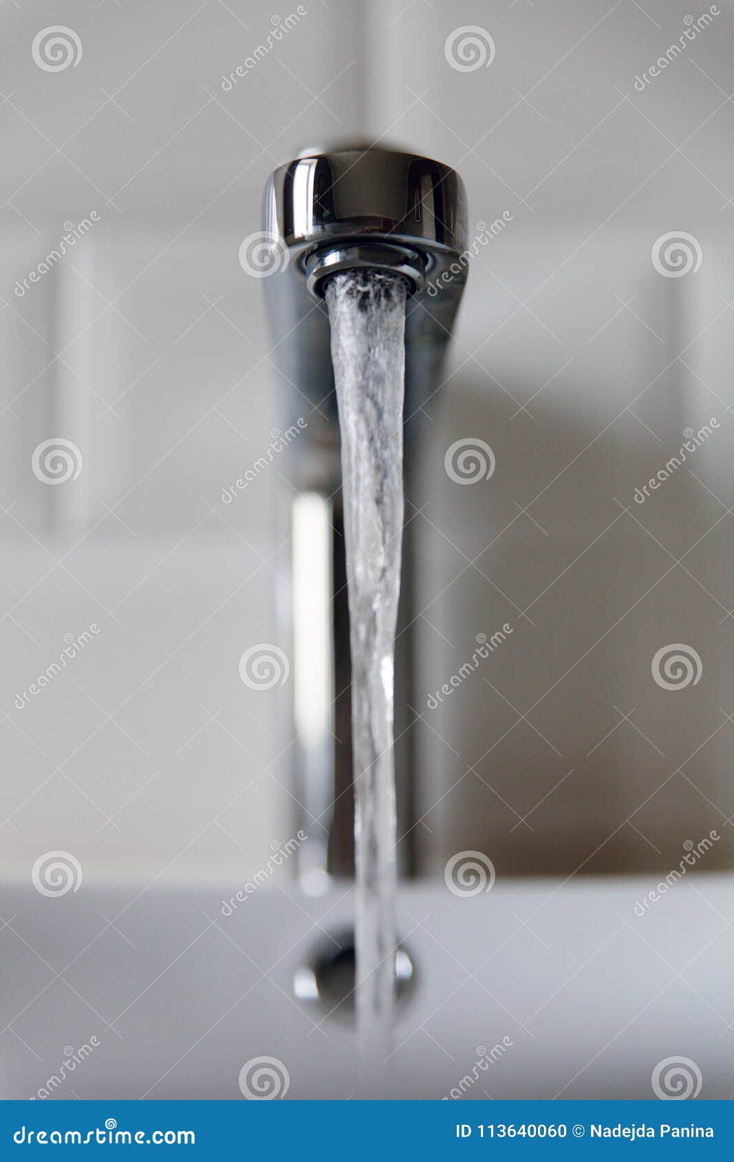 Tap water flow stock photo. Image of flow, metered, plumbing - 113640060