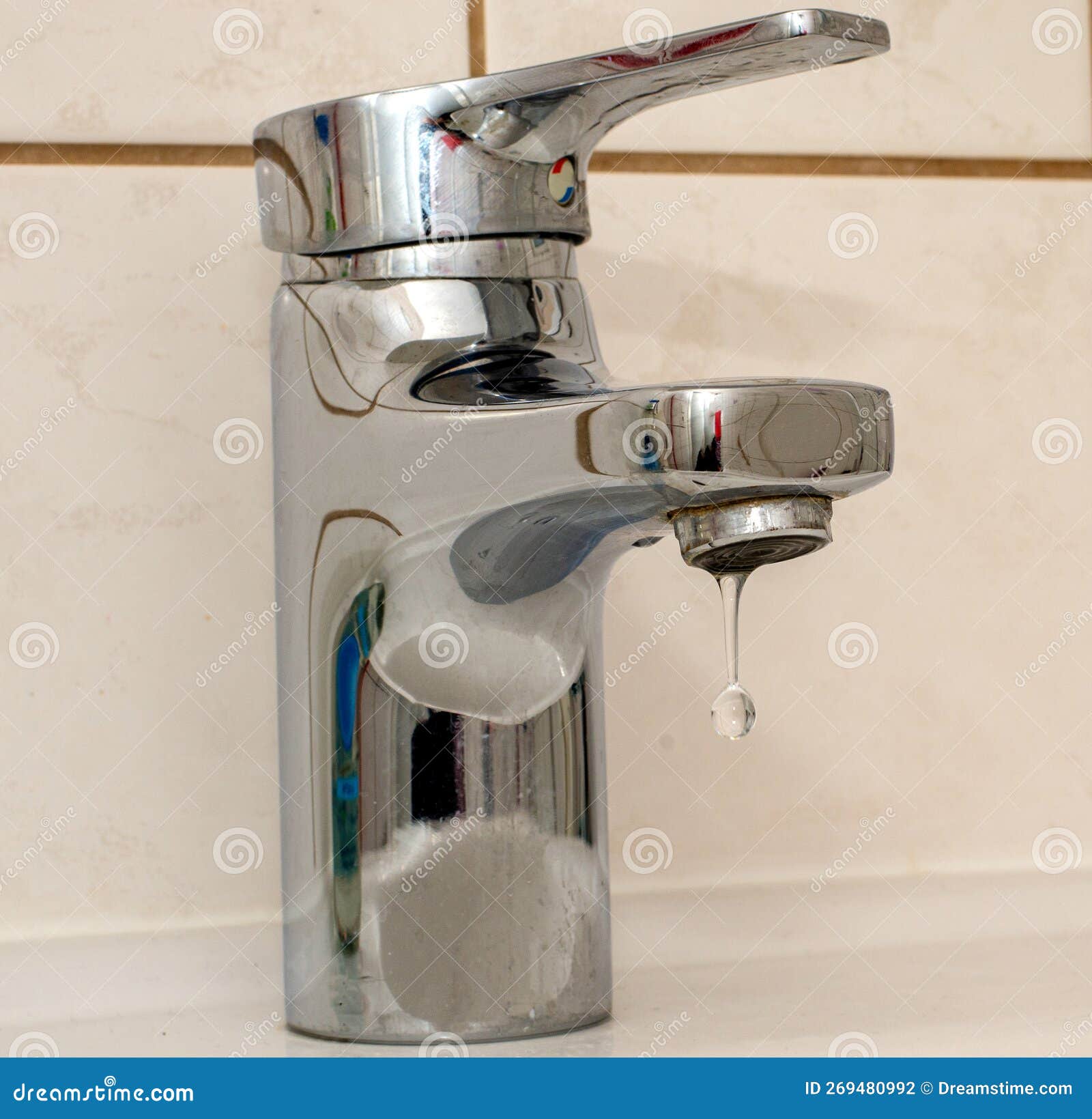 A Tap from Which Water Drips. Water Faucet Stock Photo - Image of flow ...