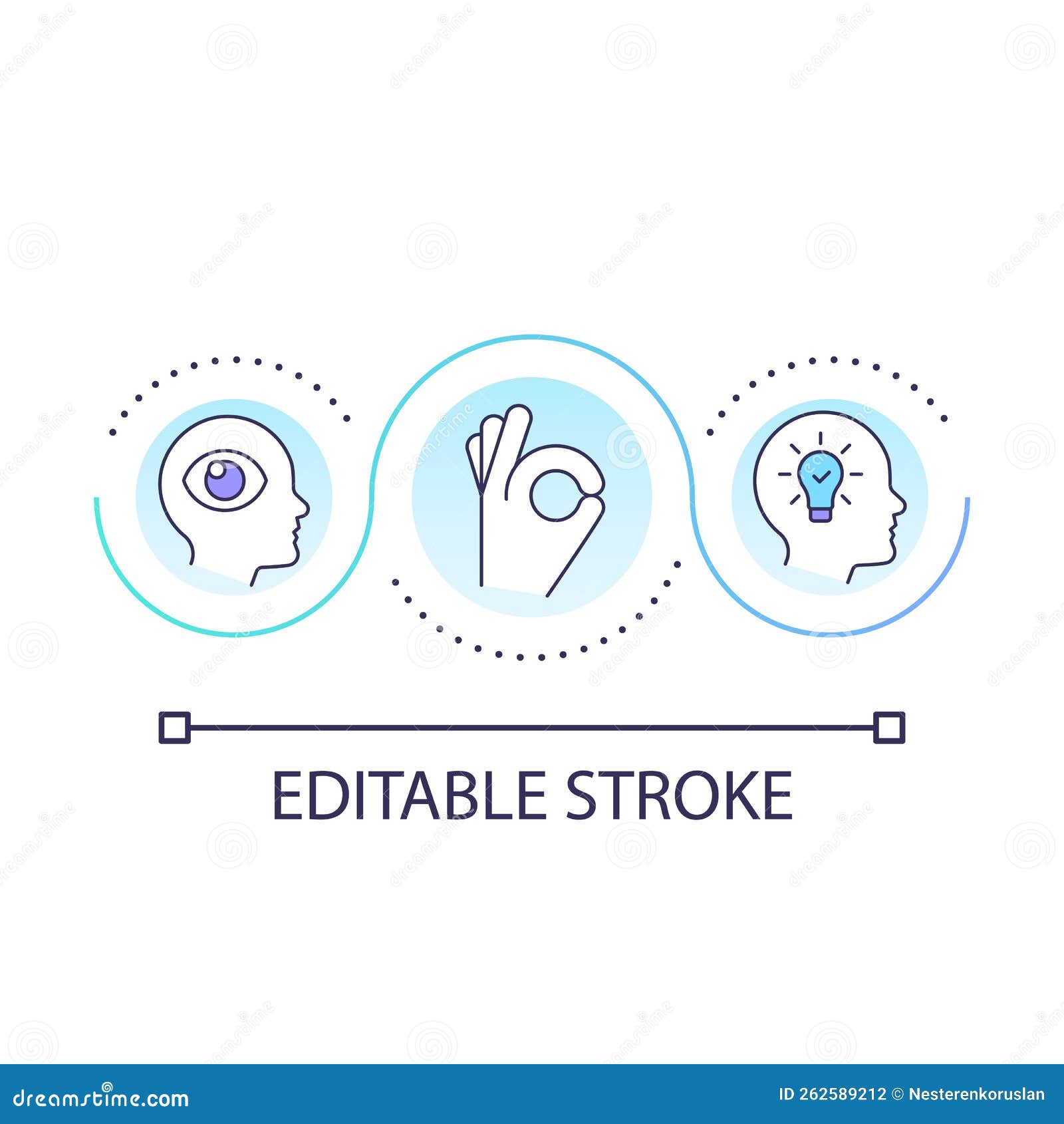 Tap into Your Intuition Loop Concept Icon Stock Vector - Illustration ...