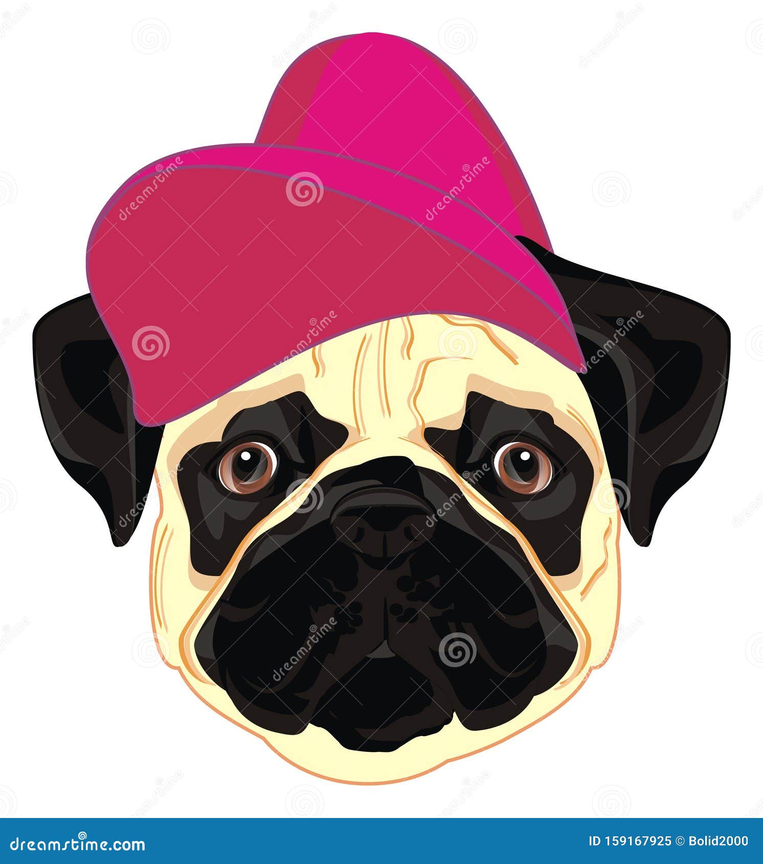 Tapar con una tapa rosa stock de ilustración. Ilustración de divertido ...