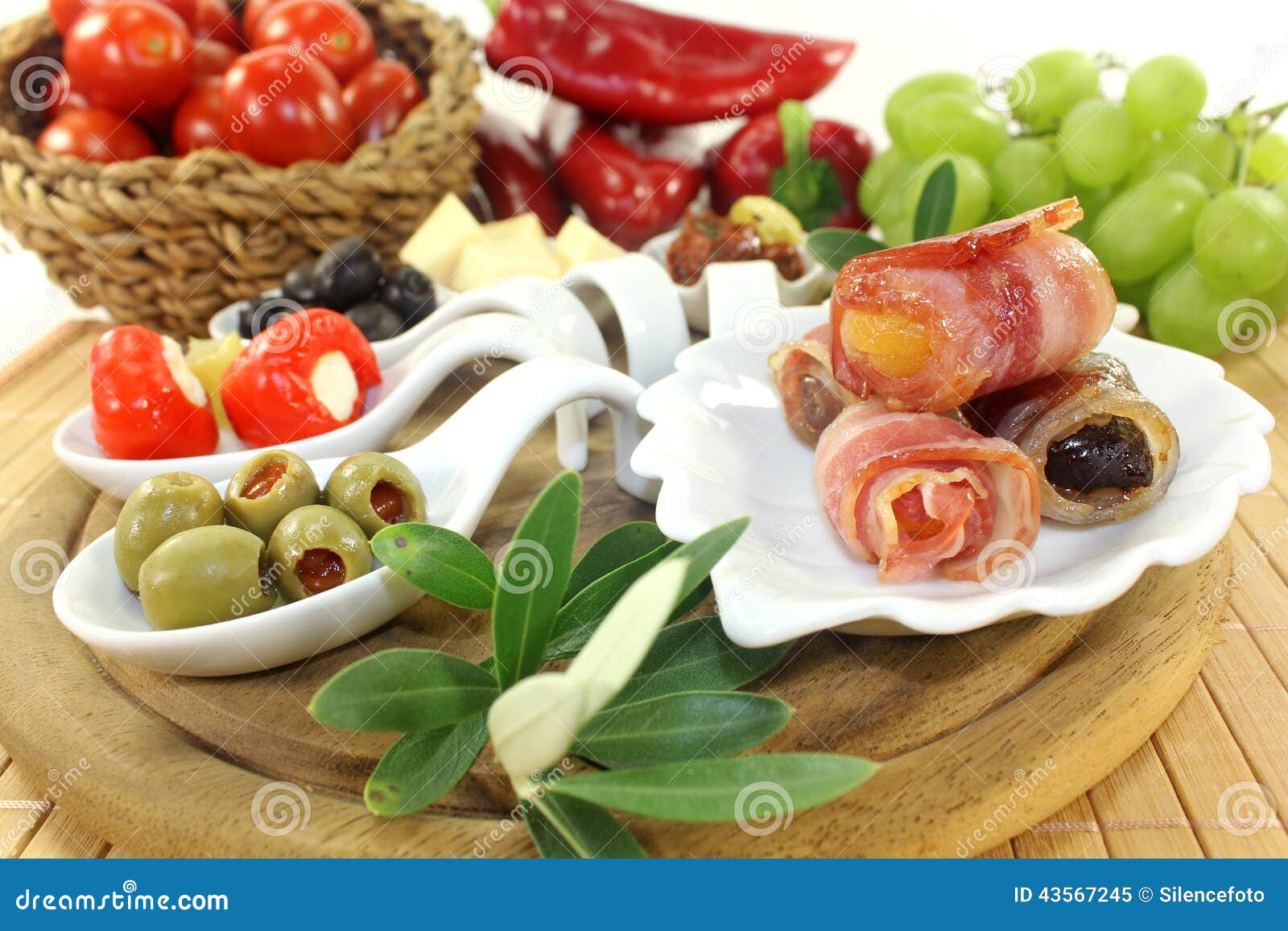 Tapas stock image. Image of prosciutto, olive, finger - 43567245