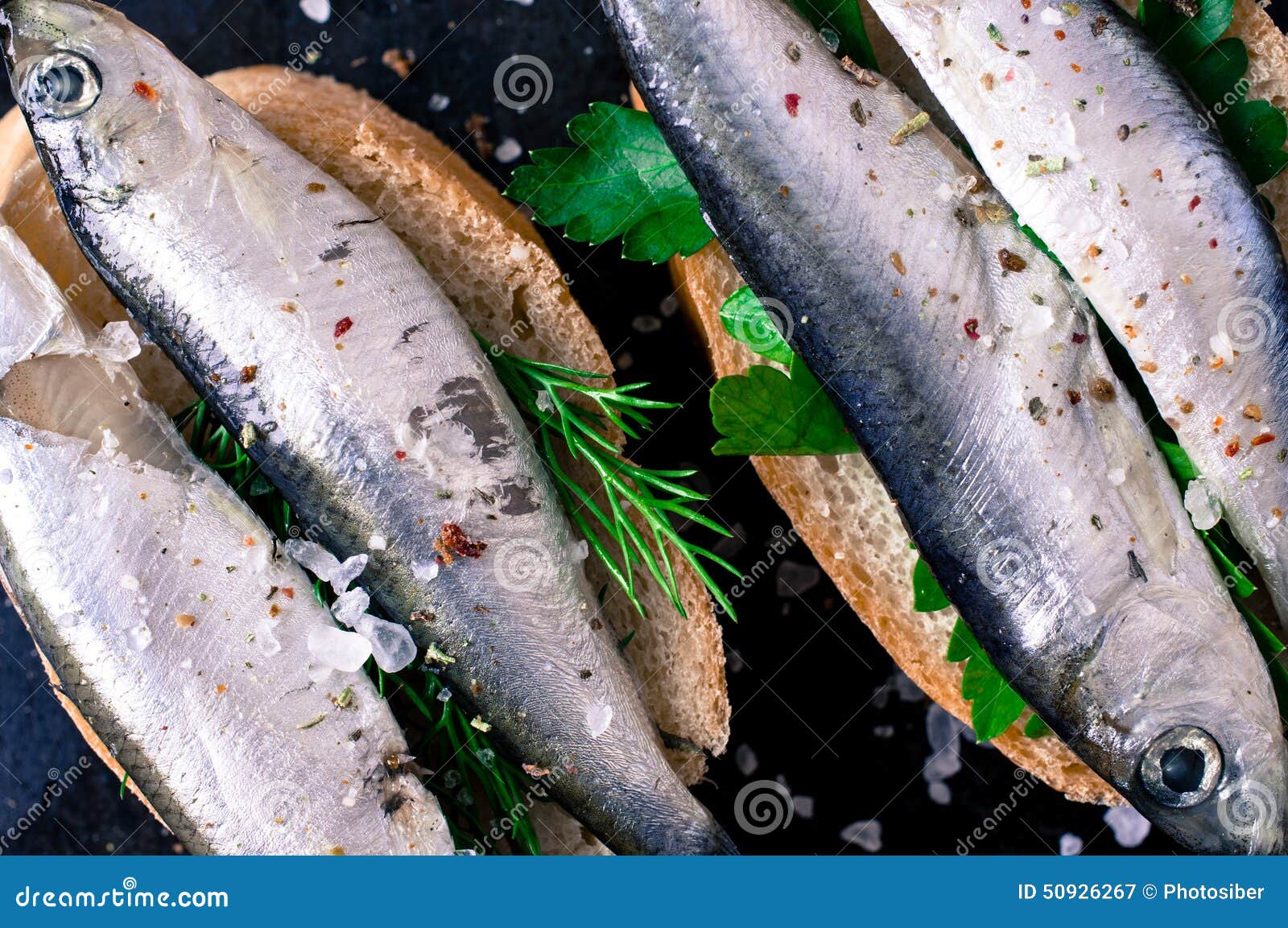 Tapas with fish stock image. Image of sandwich, sprats - 50926267