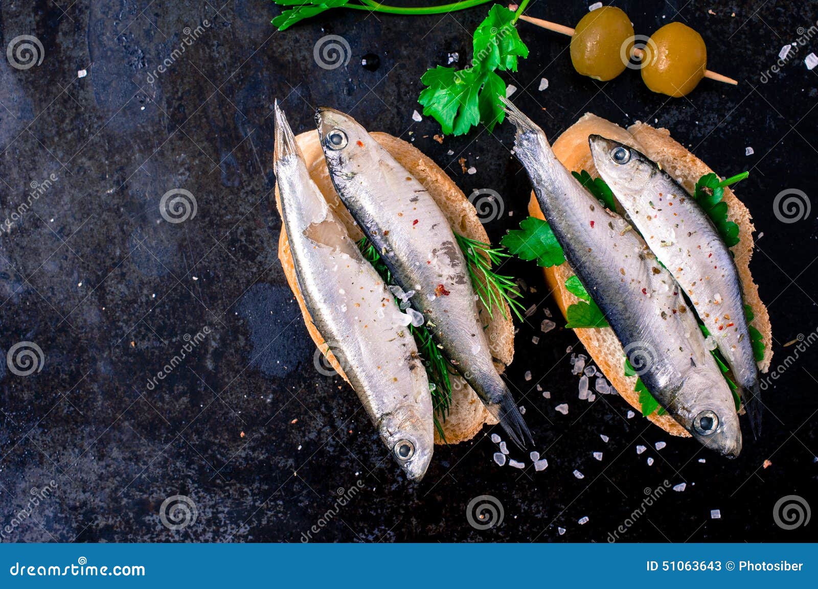 Tapas with fish stock image. Image of bread, iceland - 51063643