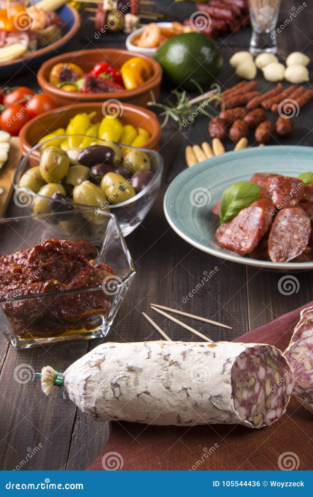 Tapas Mediterranean Starters Stock Photo - Image of variety, starter ...