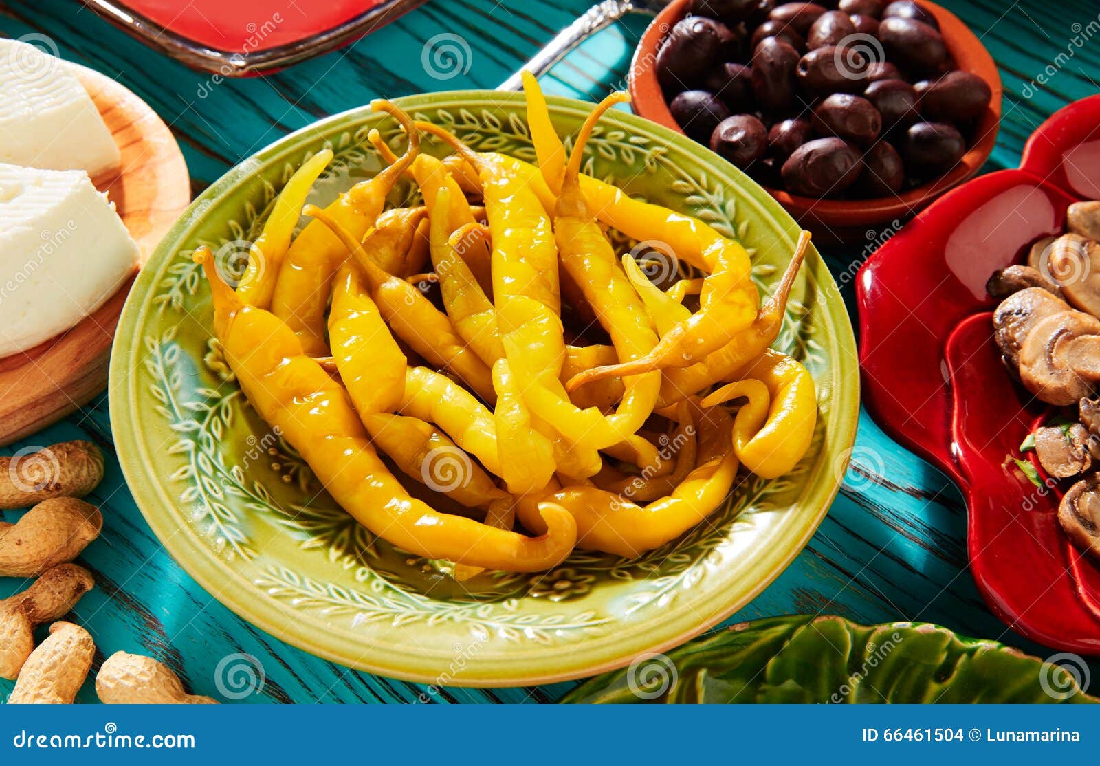 Tapas Pickles Chili Pepper Vinegar from Mediterranean Stock Photo ...