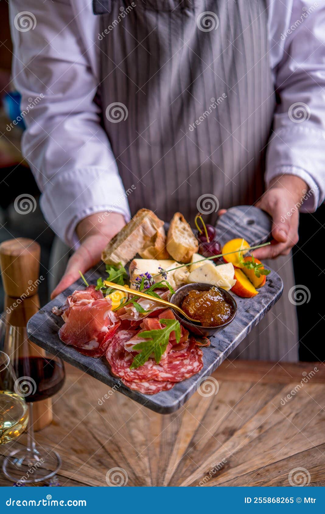 Tapas on Plate in Chefs Hands Stock Image - Image of fast, cuisine: 255868265