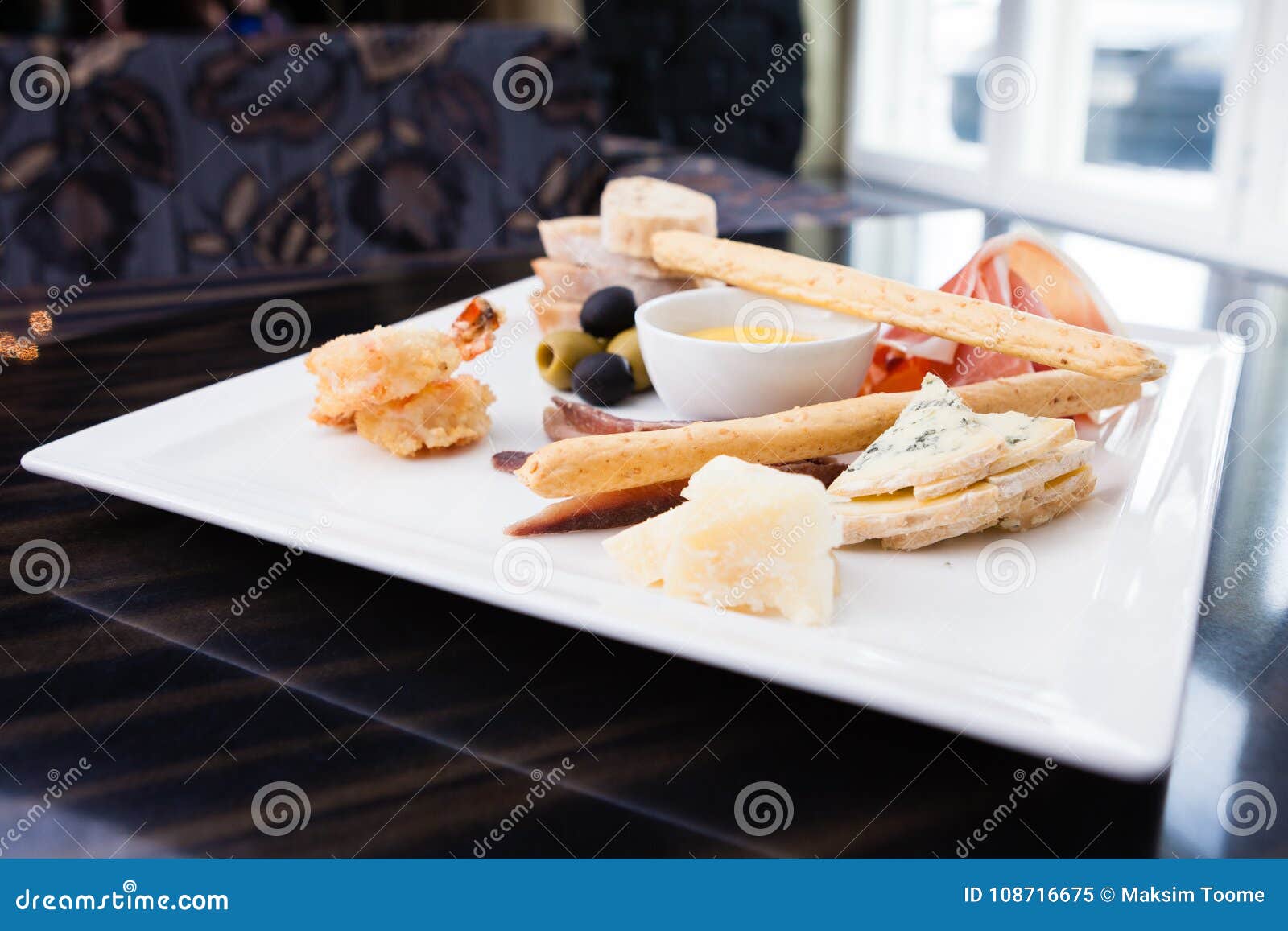 Tapas platter with ham stock image. Image of italian - 108716675