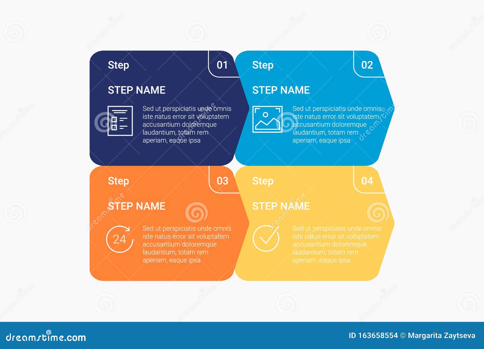 Tape Chart Steps Infographics - Can Illustrate A Strategy, Workflow Or ...
