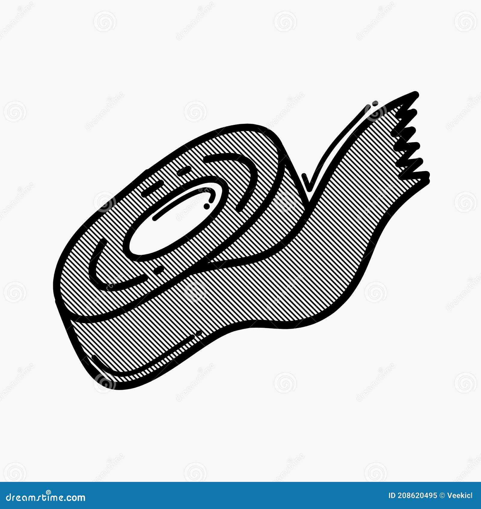 Tape Doodle Vector Icon. Drawing Sketch Illustration Hand Drawn Line ...