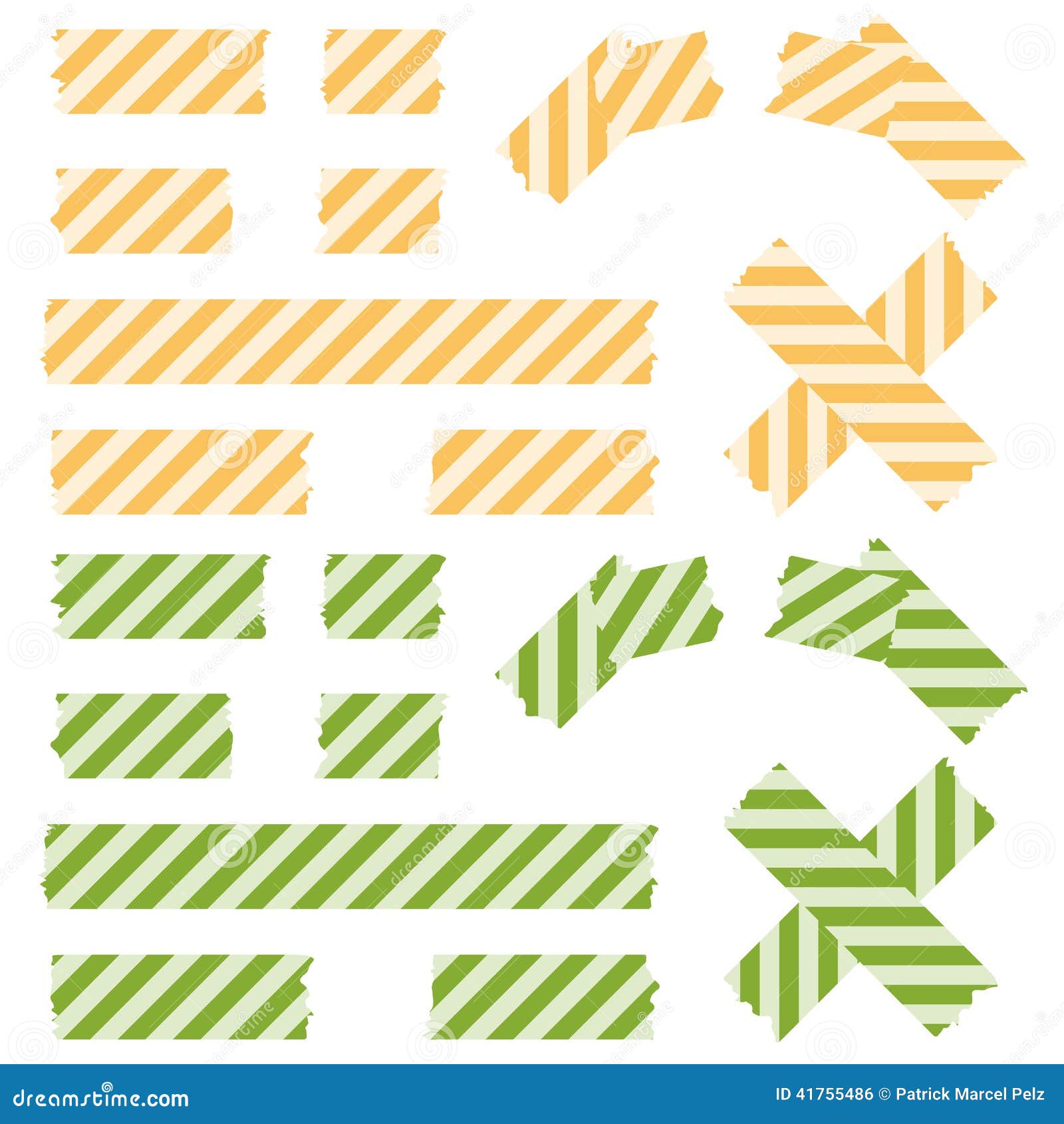 Tape Lined Pattern - Yellow and Green Stock Vector - Illustration of ...